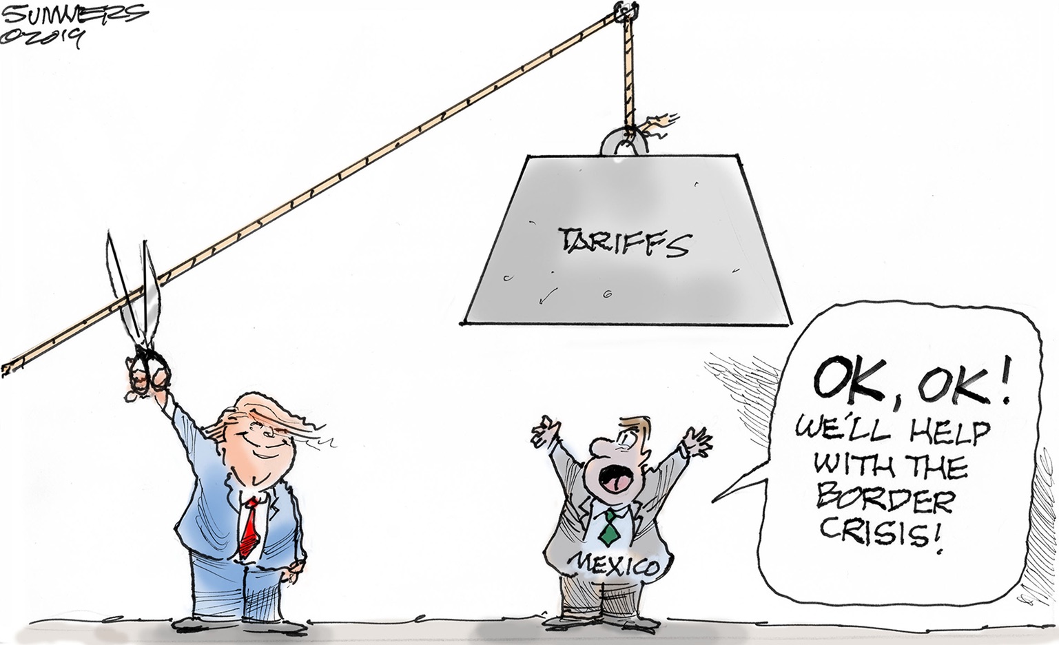 Immigrants Crossing The Border Cartoons