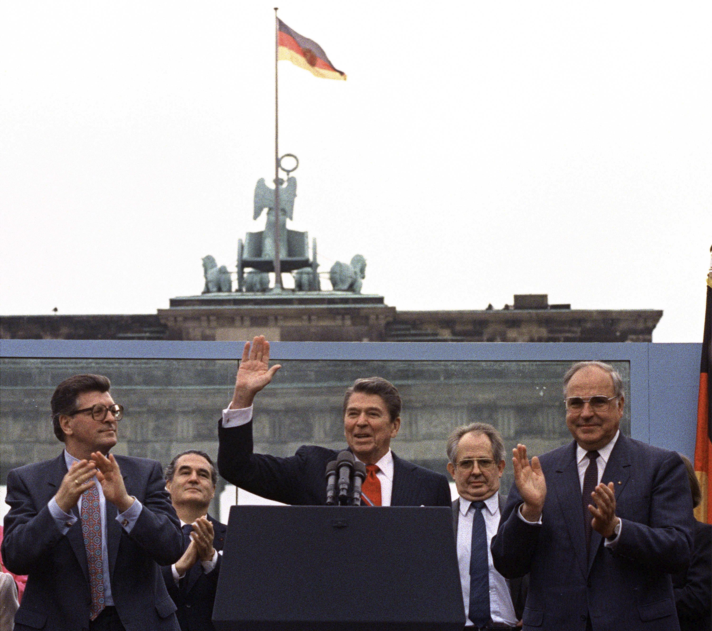 Reagans Brandenburg Gate Speech Berlin Wall" Speech President
